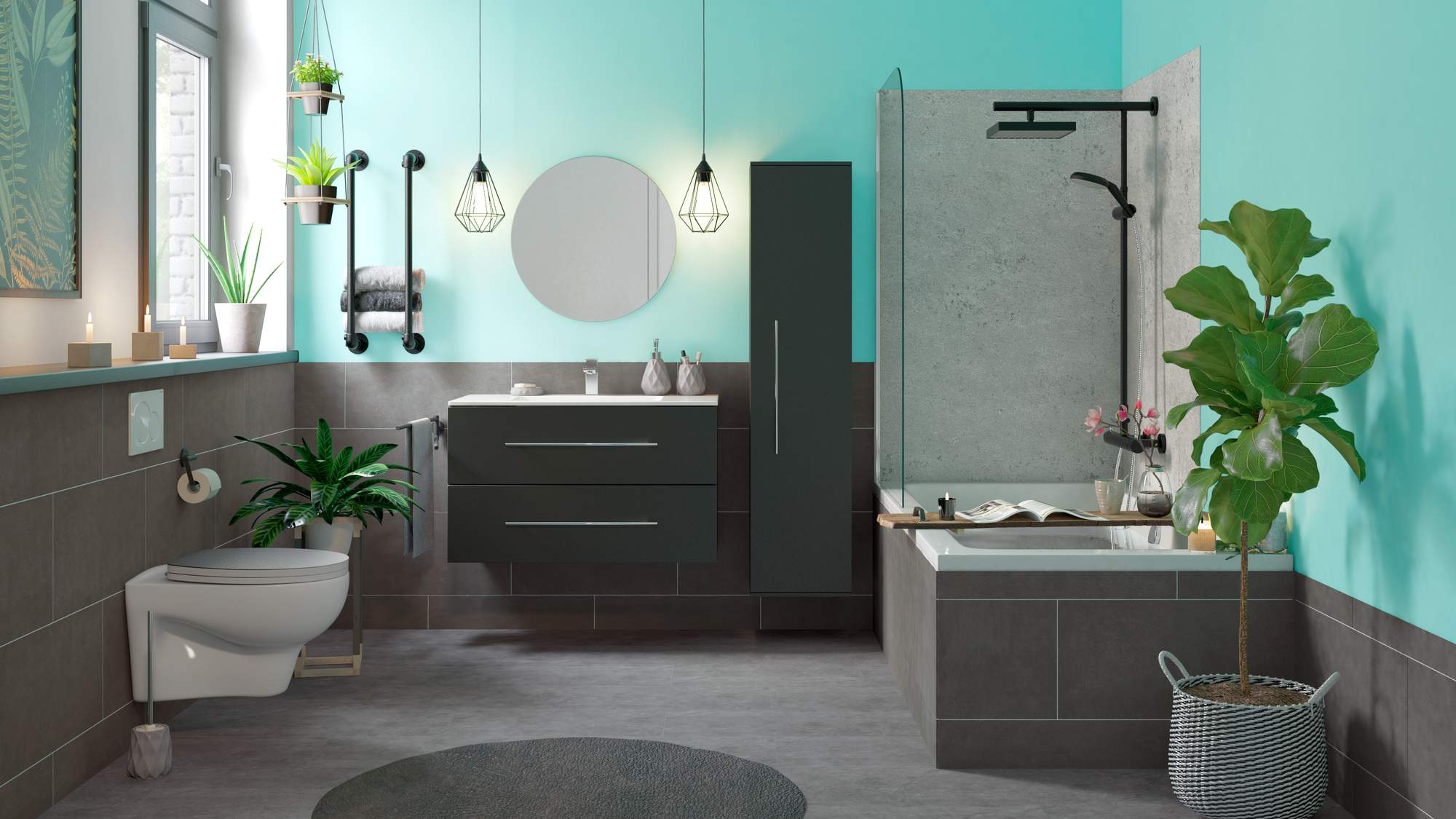 Badezimmer in Grau gestalten: Ideen & Inspiration | OBI