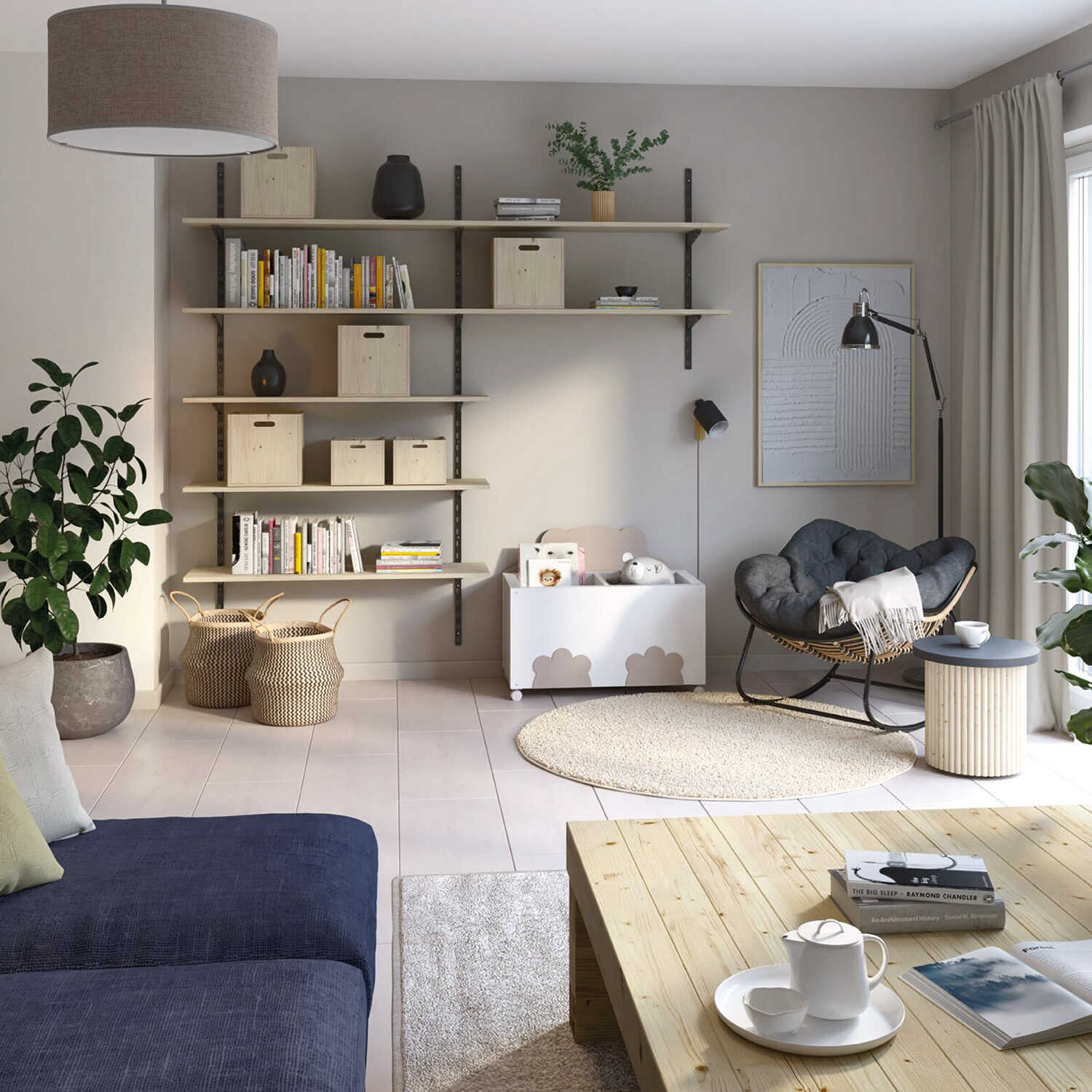 Japandi Wohnzimmer Ecke – Gestaltungsideen | OBI