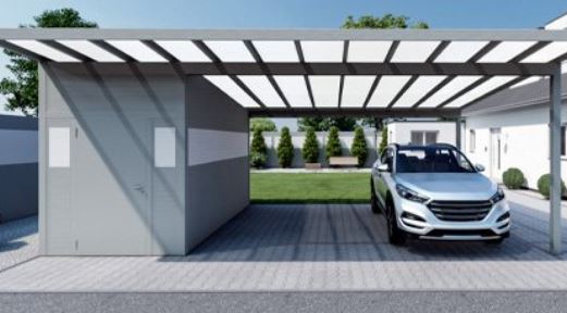 Wunderbar Carport Mit Schiebetur Ebenbild